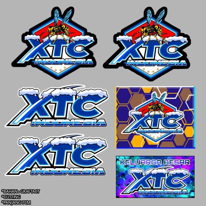Stiker xtc logo cutting isi enam type x6n | Lazada Indonesia