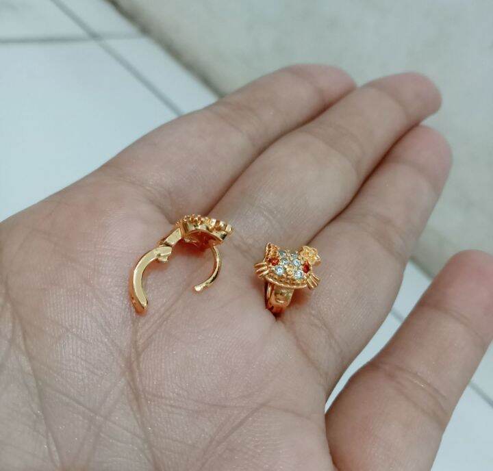 Anting baby titanium model cantik mewah mirip emas asli anting baby ...