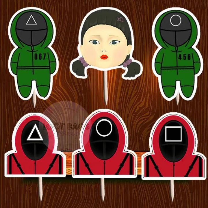 Squid Game Cupcake topper 12pcs | Lazada PH