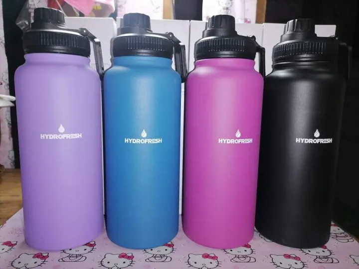 Hydrofresh stainless vacuum thermo flask 32oz 1Liter Set of 4pcs ...