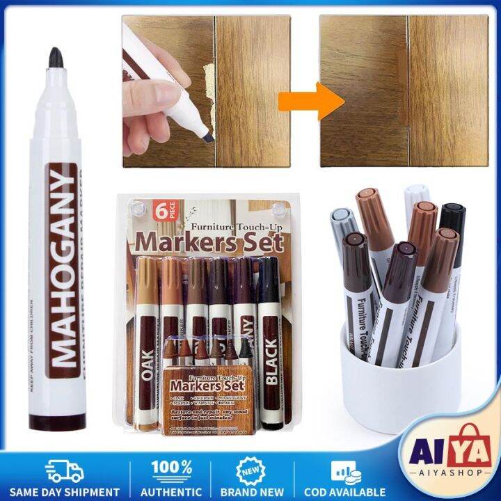 ★Same Day Shipping★ Furniture Repair Wood Cabinet Floor Touch Up Markers Scratch Patch Paint Pen ...