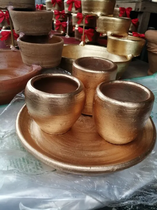 GOLDEN CLAY POTS NEW DESIGN | Lazada PH