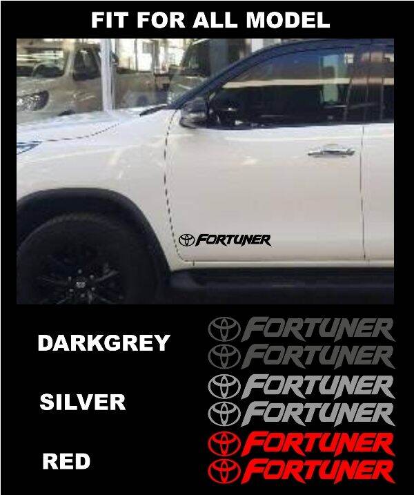 Toyota Fortuner Door Sticker 2pcs Set | Lazada PH