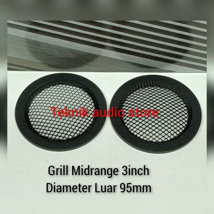 Grill Midrange 3inch 95mm aluminium jaring | Lazada Indonesia