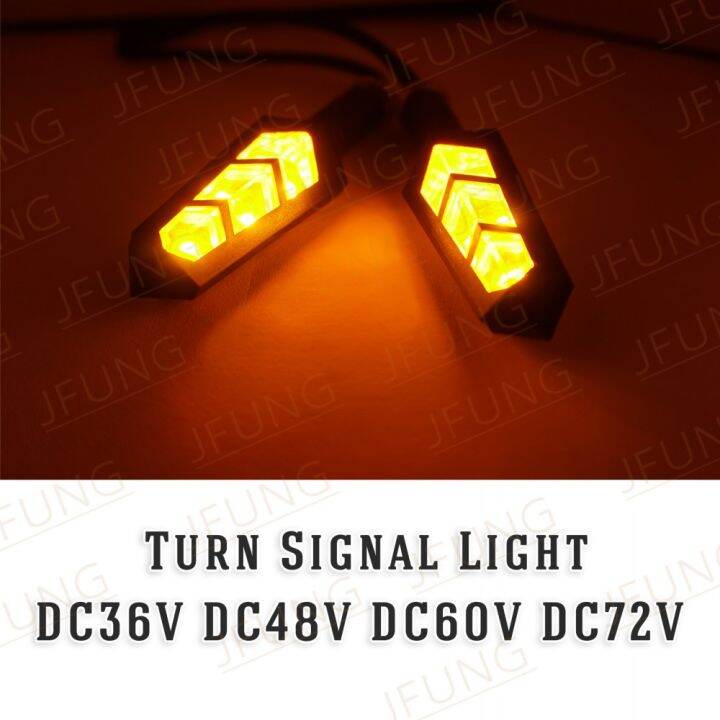 Pthene 36V 48V 52V 60V Universal LED Turn Signal Light Blinker Lamp ...