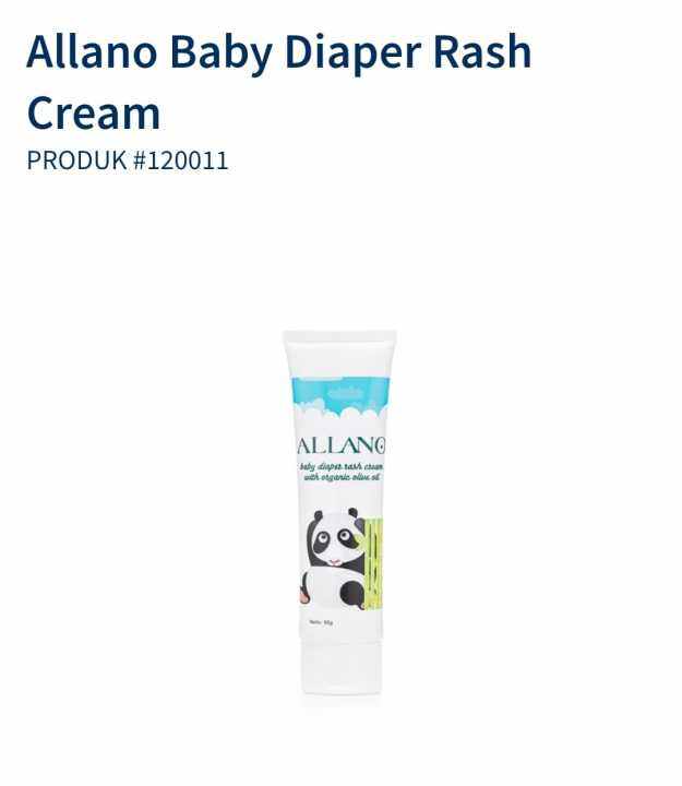Allano Baby Diaper Rash Cream 95g - Mengatasi Ruam & kulit kemerahan ...