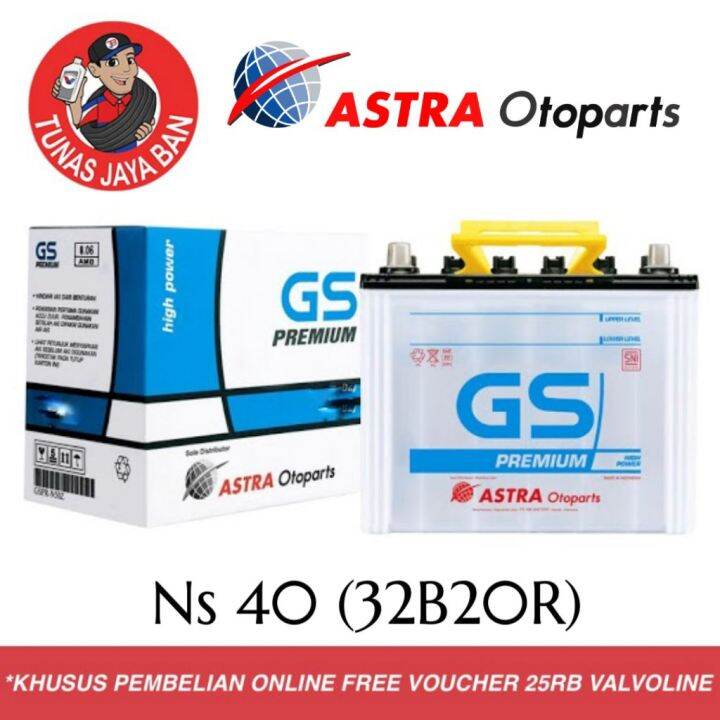 Accu Aki Basah GS NS 40 Astra Premium Toko Surabaya | Lazada Indonesia