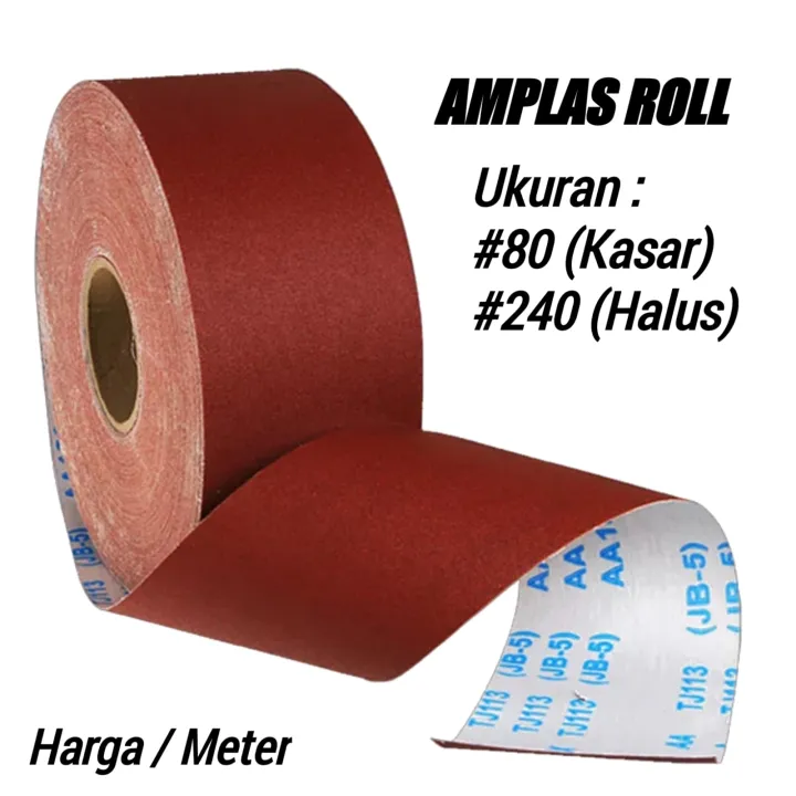 Amplas Roll Titan (#80/#240) Amplas METERAN Amplas Kayu | Lazada Indonesia