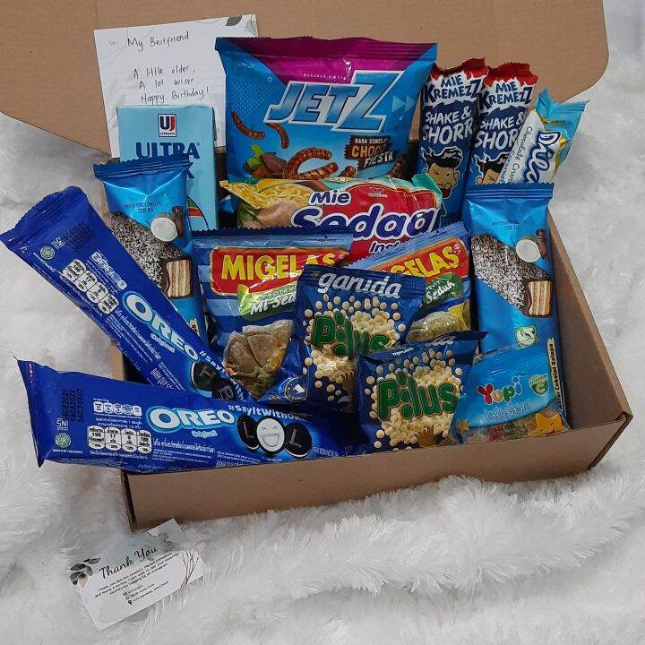 Koobingkis hampers / snack box biru | Lazada Indonesia