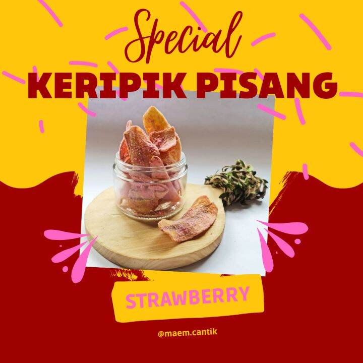 Keripik Pisang Khas Lampung Rasa Strawberry | Lazada Indonesia