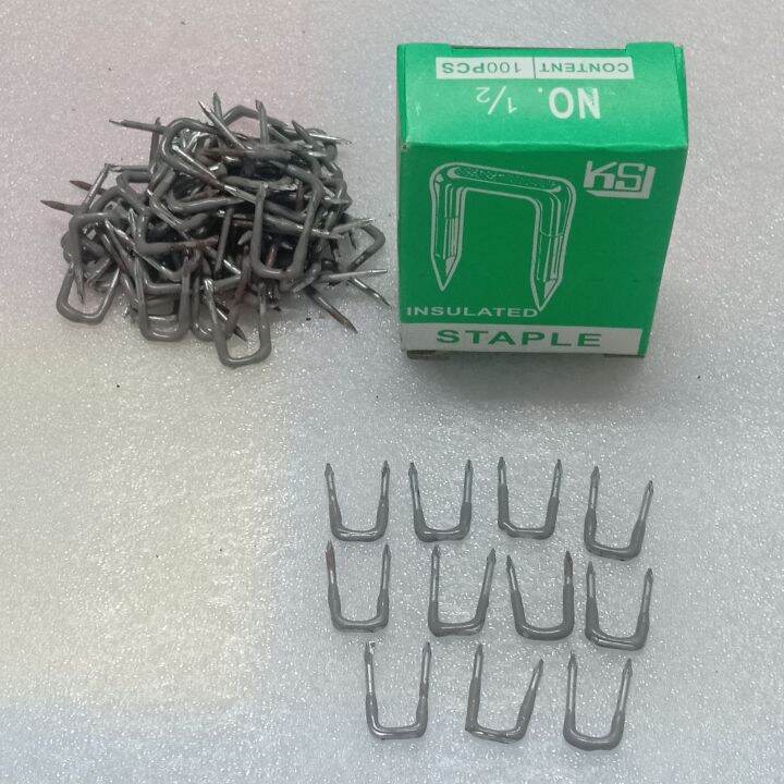 INSULATED STAPLE WIRE 1/2" 100PCS | Lazada PH