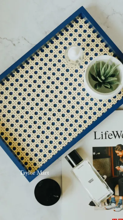 Solihiya Rattan Tray Blue | Lazada PH