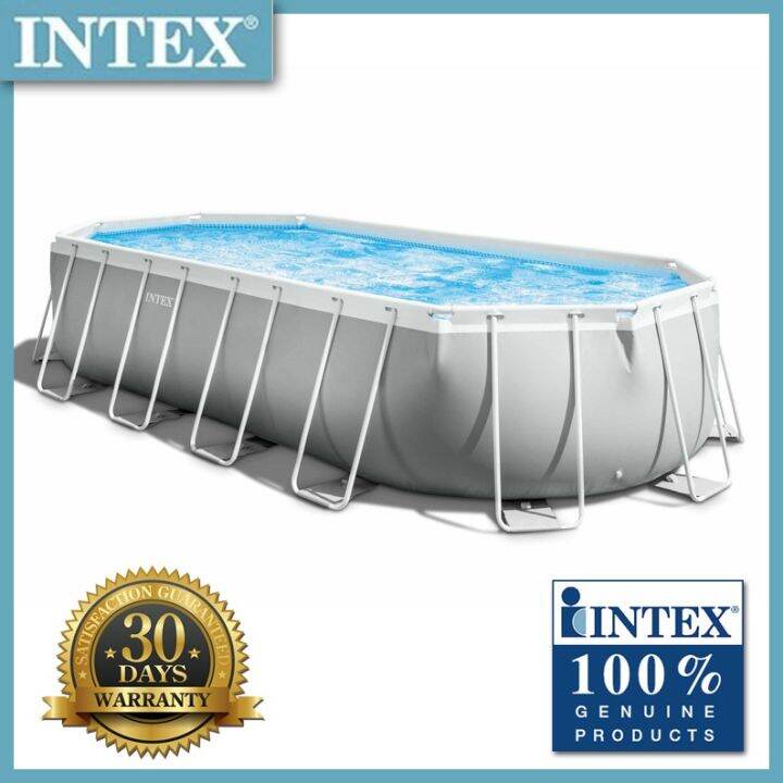 Intex 26798 Prism Frame Oval Pool 6.10m x 3.05m x 1.22m | Lazada PH