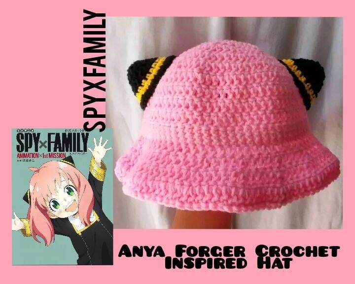 Anya Forger SPY X FAMILY Crochet Bucket Hat Inspired | Lazada PH