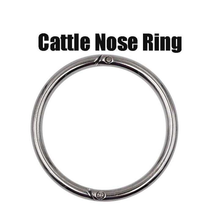 1Pcs Bull Cow Cattle Nose Ring Stainless Steel Cattle Traction Ring Big ...