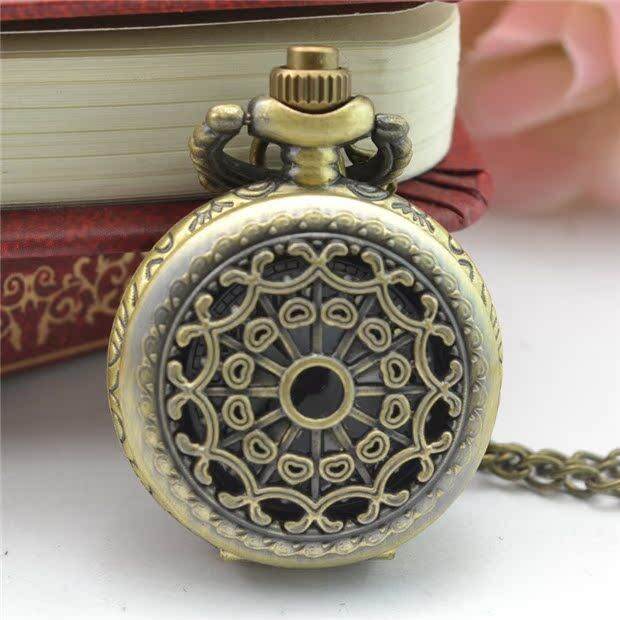 Vintage Roman Pocket Watch Classic Bronze Flip Pocket Watch Male and ...