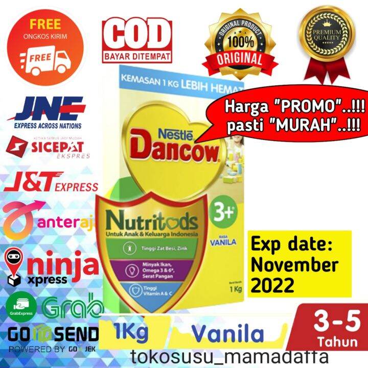 Promo Nestle Dancow 3+ Plus Vanila Nutritods 1kg 3-5 Tahun Susu ...