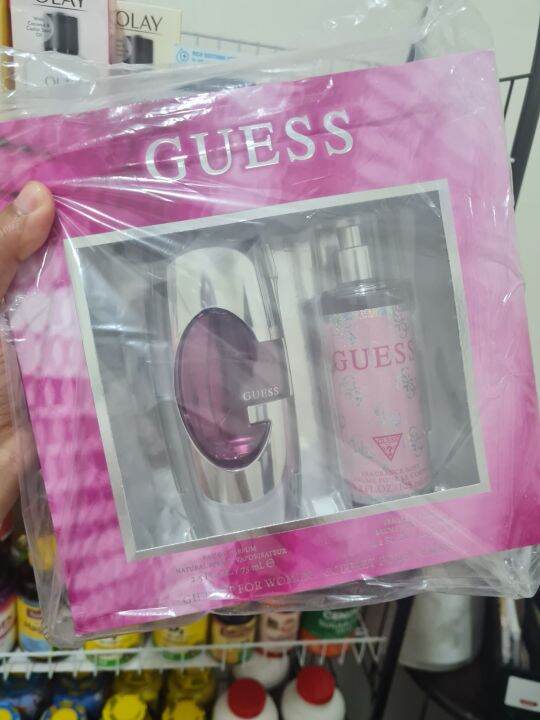 Original Guess pink set 75ml perfume with mist in a box | Lazada PH