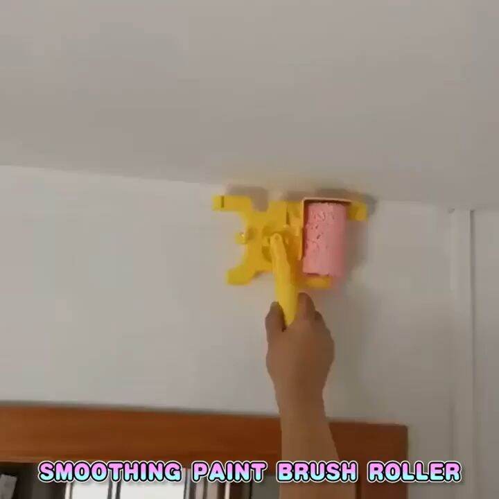 Clean Cut Paint Edger Roller Brush Set with 2-Pack Replacement Rollers Brushes Tool for Home ...