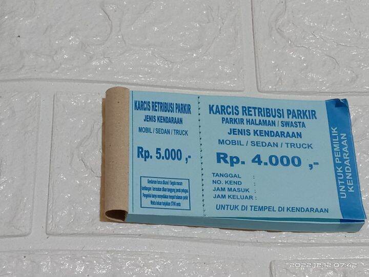 Karcis parkir mobil 4000 | Lazada Indonesia