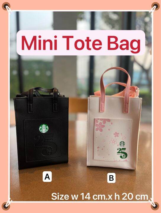 Starbucks mini tote bag สตาร์บัคส์กระเป๋าสะพายเล็ก ของแท้ 100% | Lazada ...