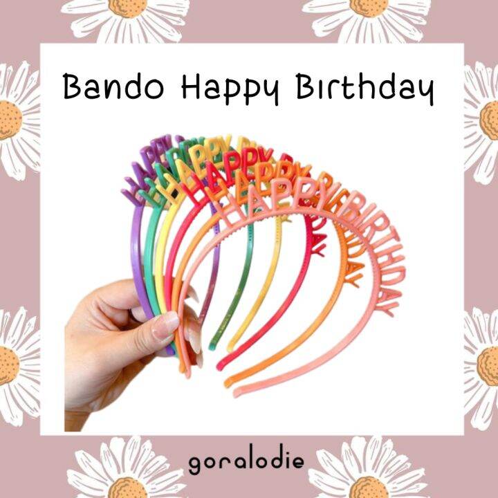 BANDO HAPPY BIRTHDAY BANDO WANITA DESAIN HAPPY BIRTHDAY WARNA WARNI ...