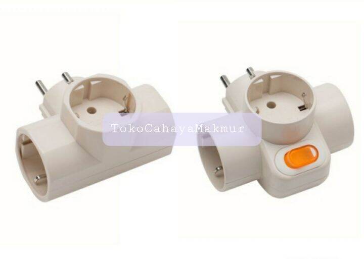 UTICON Steker T Arde 3 Lubang Colok / 3 Lubang + Saklar Lampu / Plug ...