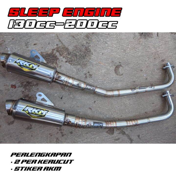 knalpot racing/knalpot balap sleep engine 130cc and sleep engine 200cc ...