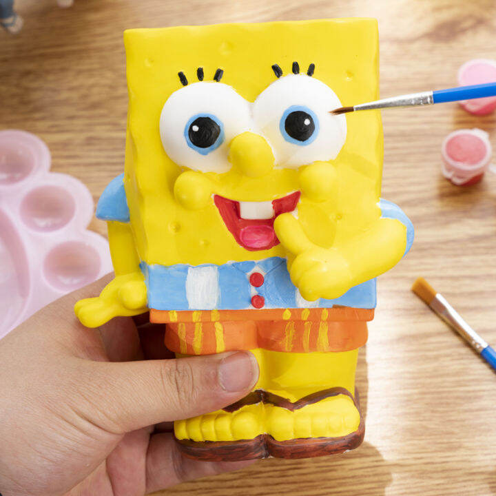 Taobao Collection ตุ๊กตาปูนปลาสเตอร์ทาสีสำหรับเด็ก DIY กระปุกออมสินของเล่นเด็ก | Lazada.co.th