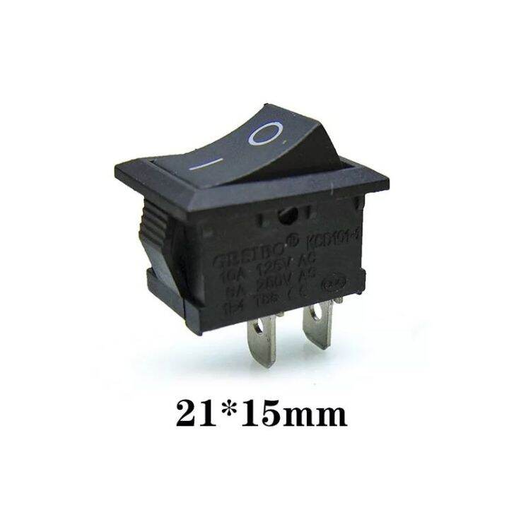 Saklar Rocker 15*21Mm 2Pin Beralih 6A 250V 10A 125V AC Power Boat ...