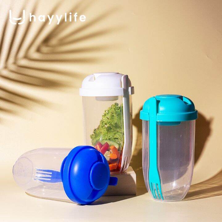 Hayylife Botol/Cup Salad - Botol Salad Untuk Sarapan Dengan Sendok ...