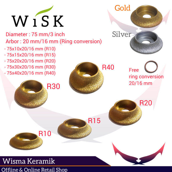 Mata Bevel/Pinggul/bullnose diamond wheel grinding granit mata intan ...