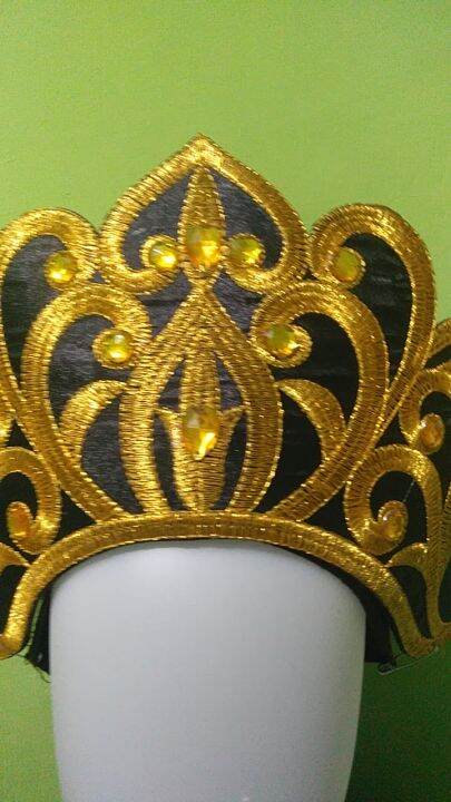 Renda Bordir Aksesoris Tari Siger Ratu Sunda/Hiasan Kepala Mahkota Tari ...