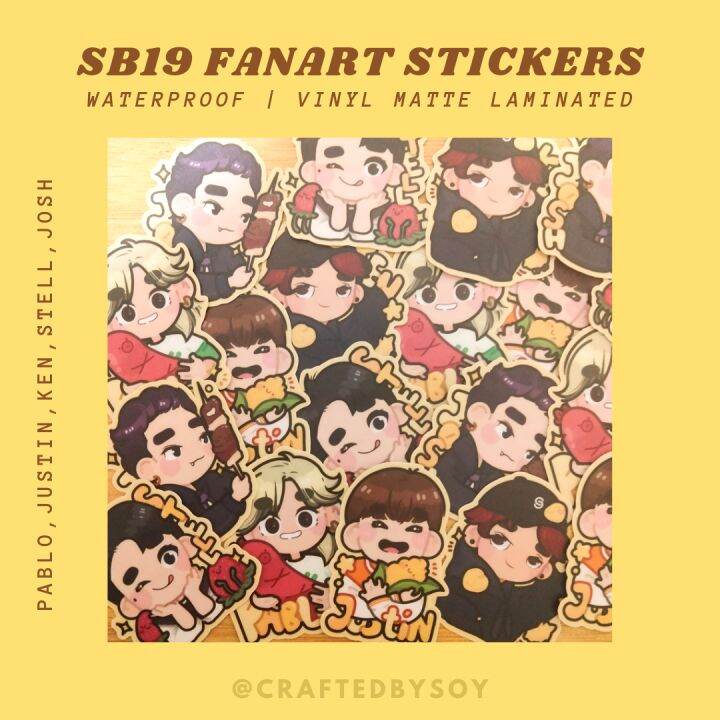 SB19 Fanart Vinyl Matte Sticker | Waterproof | Crafted by Soy | Lazada PH