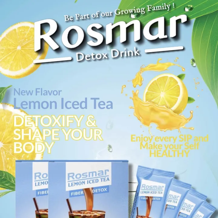 Rosmar Premium Lemon Iced Tea Fiber Detox Drink [Half Box] | Lazada PH