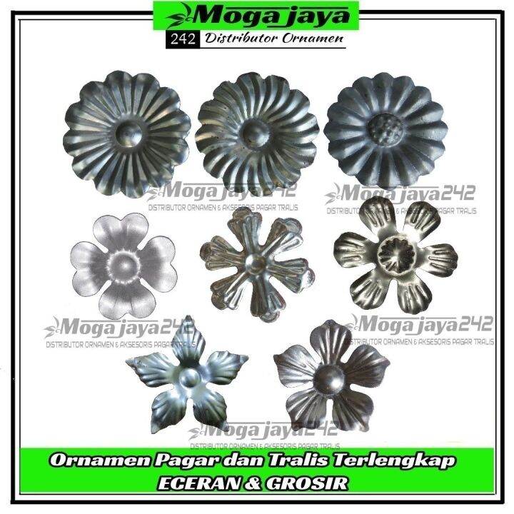 bunga matahari dan bintang ornamen tralis aksesoris pagar besi tempa ...