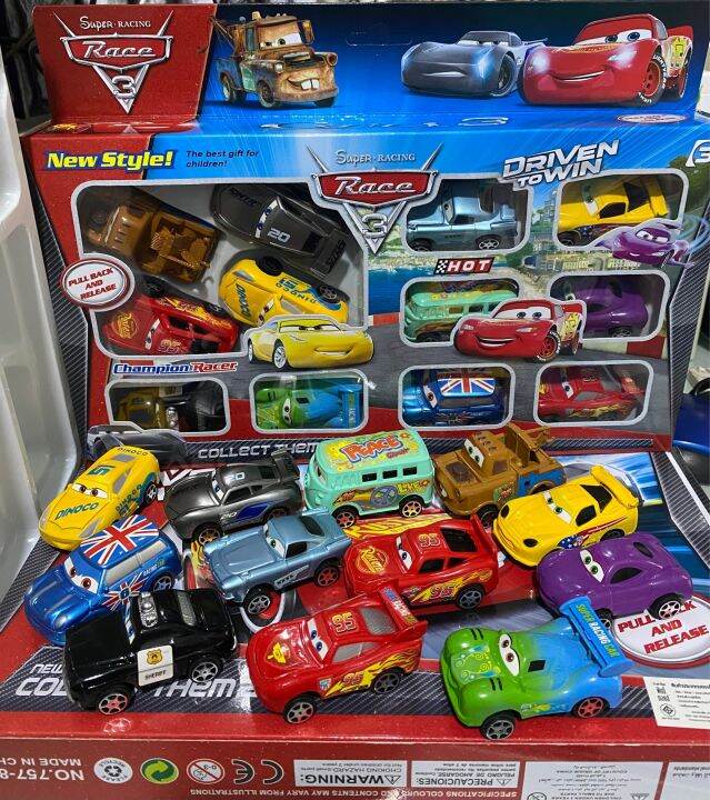 โมเดลรถแมคควีนCars8-12คัน ลานถอยวิ่ง🏎 #757-8 | Lazada.co.th