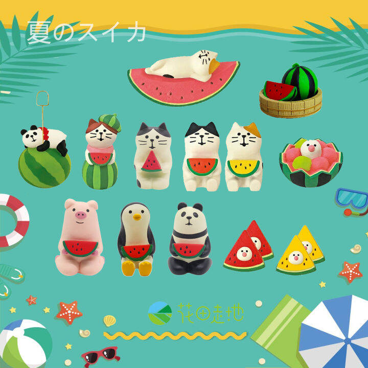 Zakka Groceries Japanese Cat Summer Watermelon Kingdom Creative Fashion Gift Items Ins Crafts ...