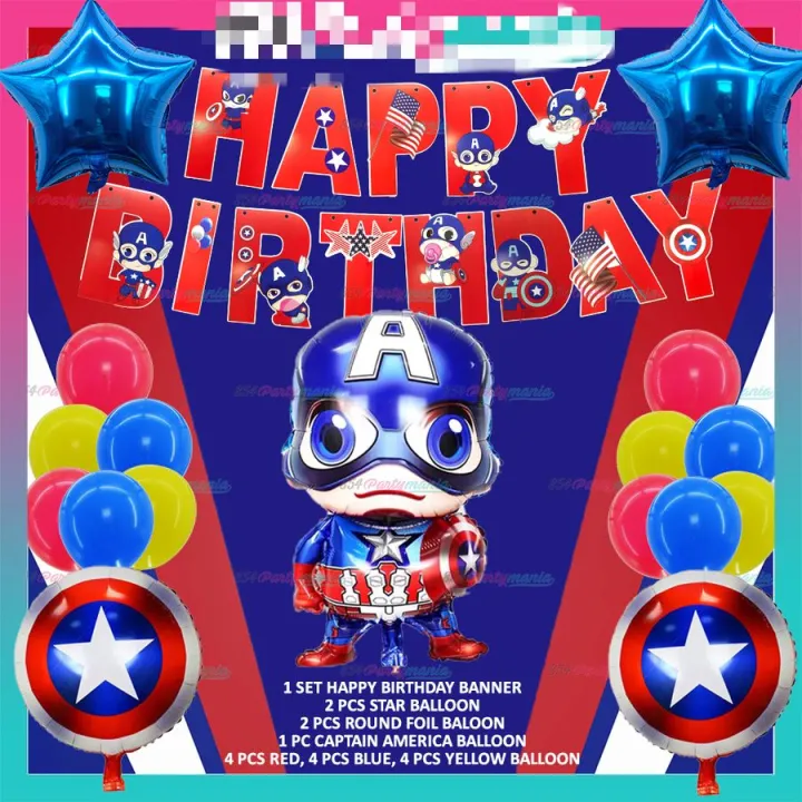 Happy Birthday Package Set #1 - Captain A Theme | Lazada PH