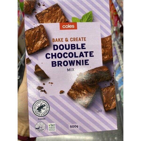 Chocolate Brownie Mix Flour ( Coles Brand ) 500 G. แป้งผสมสำเร็จรูป ...