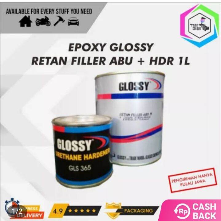 EPOXI EPOKSI GLOSSY RETAN FILLER + HDR 1L | Lazada Indonesia