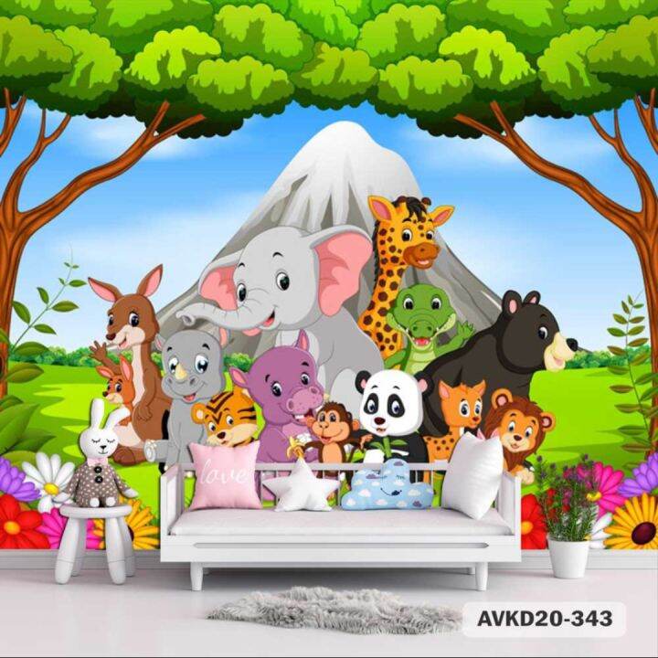 Wallpaper dinding sekolah anak PAUD - Wallpaper dinding Anak Custom ...
