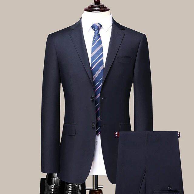 BRAND LOCAL OUTFIT / SETELAN JAS PRIA FORMAL / SET JAS HITAM NAVY BLUE ...