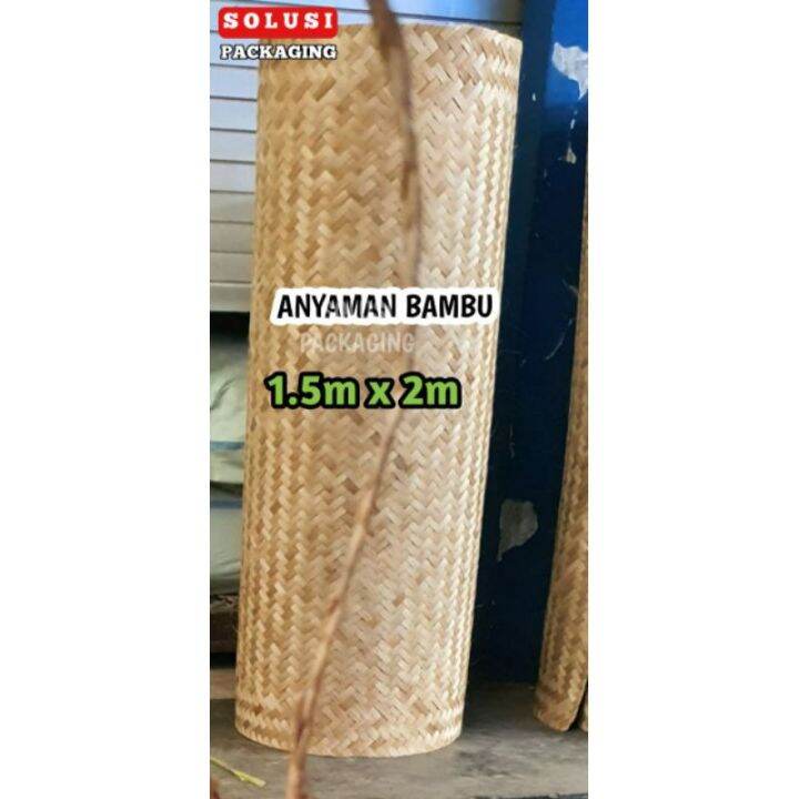 ANYAMAN BAMBU 150 CM X 2 M GEDEK GEDEG METERAN DINDING BAMBU KEREI ...