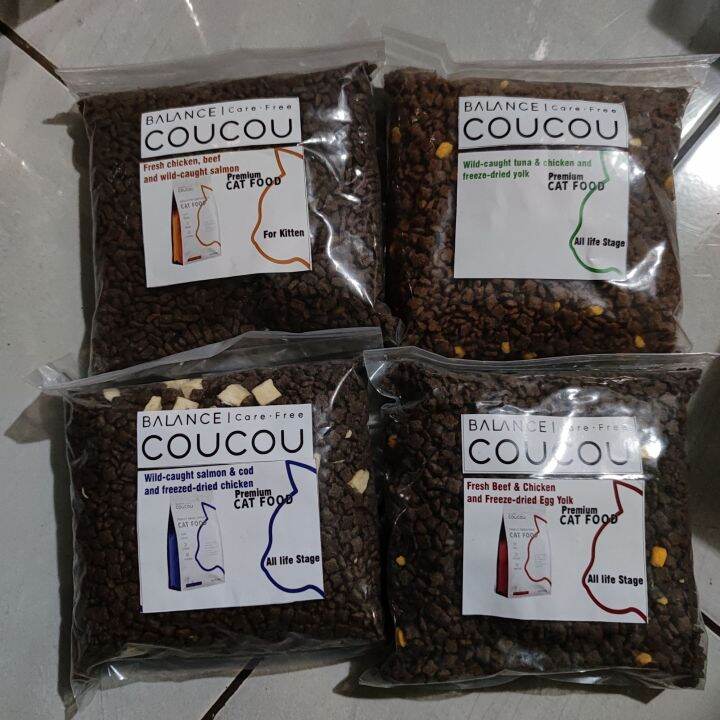 COUCOU Cou Cou Cat Dry Food Premium Makanan Kucing Coucou Repack 500gr ...