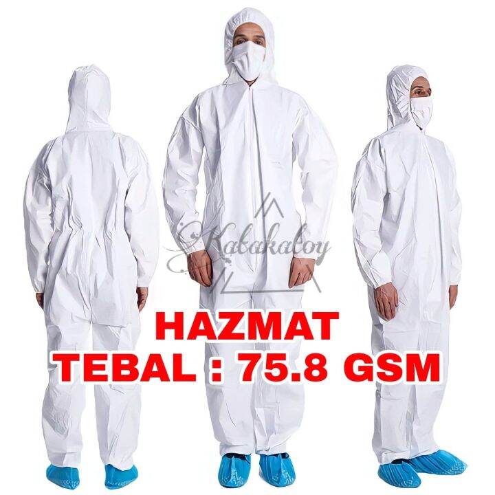 BAJU HAZMAT APD 75 GSM Baju Alat Perlindungan Diri Baju Apd Baju ...