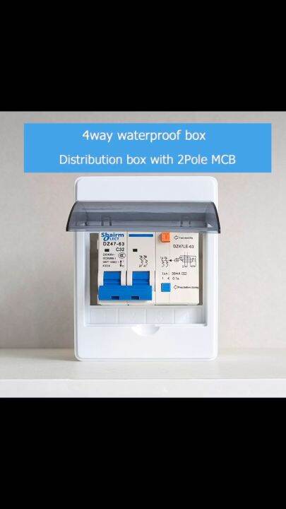 4 Ways Waterproof Electrical DB Distribution Plastic Box With Elcb Mcb ...