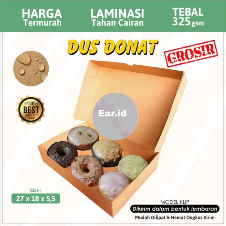 Dus Donat isi 6 (isi 25pcs) Kraft 290gsm | Lazada Indonesia
