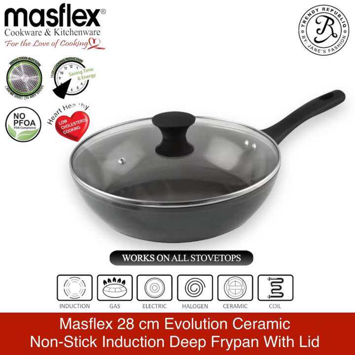 Masflex Original 28 cm Evolution Ceramic Non-Stick Induction Deep ...