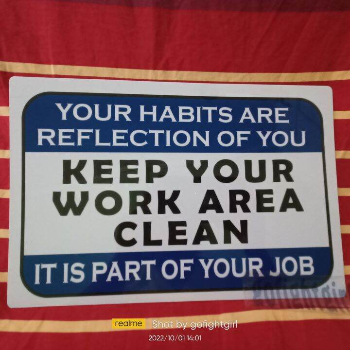 Keep your area Clean Signage A4 Size PVC (Hard Plastic) | Lazada PH